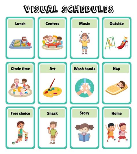 Preschool Visual Daily Schedule Visual Schedule Preschool Visual Schedule Printable Visual