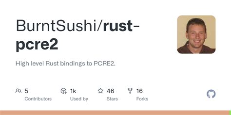 Github Burntsushirust Pcre2 High Level Rust Bindings To Pcre2