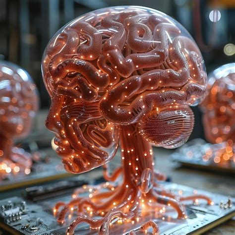 Neuromorphic Chip Mimicking Human Brain Premium Ai Generated Image