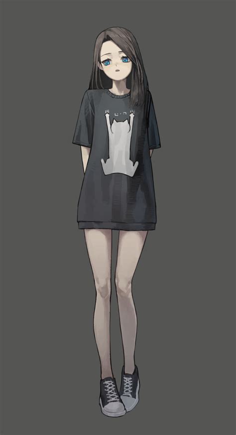 Safebooru 1girl Absurdres Arms Behind Back Bare Legs Black Footwear