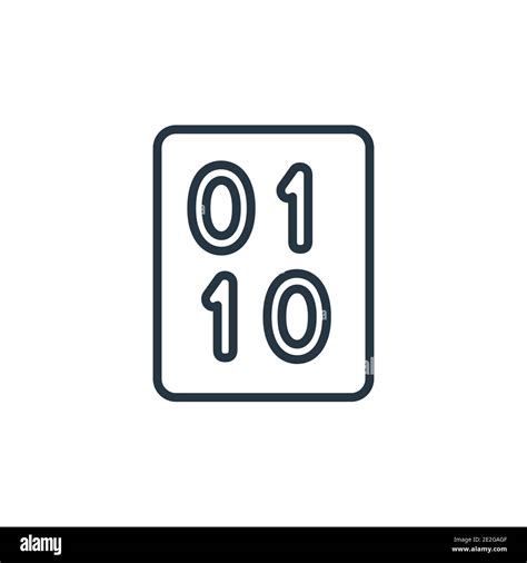 Binary Outline Vector Icon Thin Line Black Binary Icon Flat Vector Simple Element Illustration