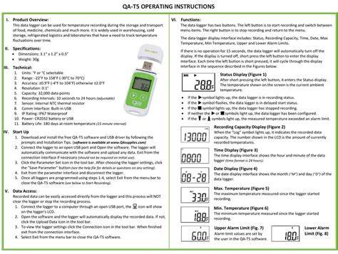 qa supplies qa t5 operating instructions pdf download manualslib