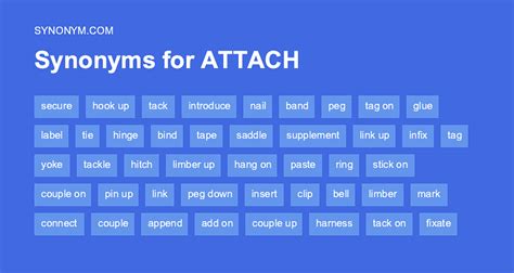 Another Word For Attach Synonyms And Antonyms