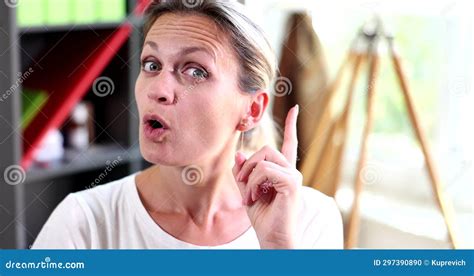 Smiling Happy Woman Showing Eureka Gesture Stock Footage Video Of
