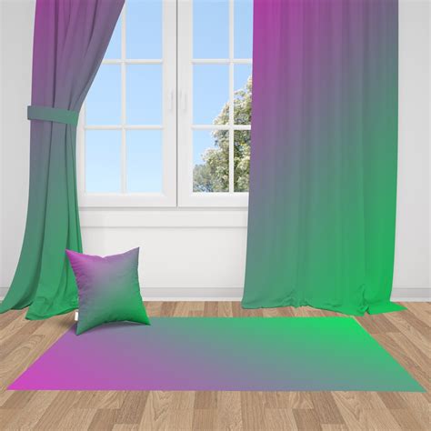 Green Transition Nursery Curtains Etsy