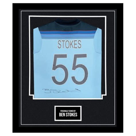 Ben Stokes World Cup Signed And Framed Shirt Charitystars