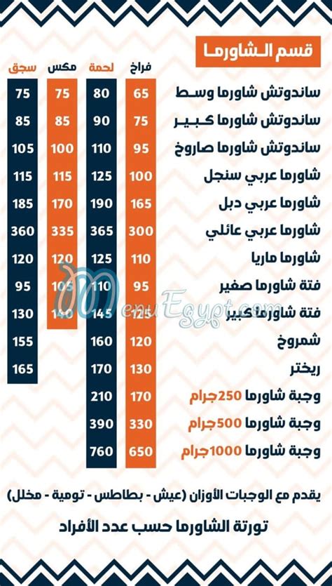 منيو و رقم تليفون مطعم خلدون Sohag