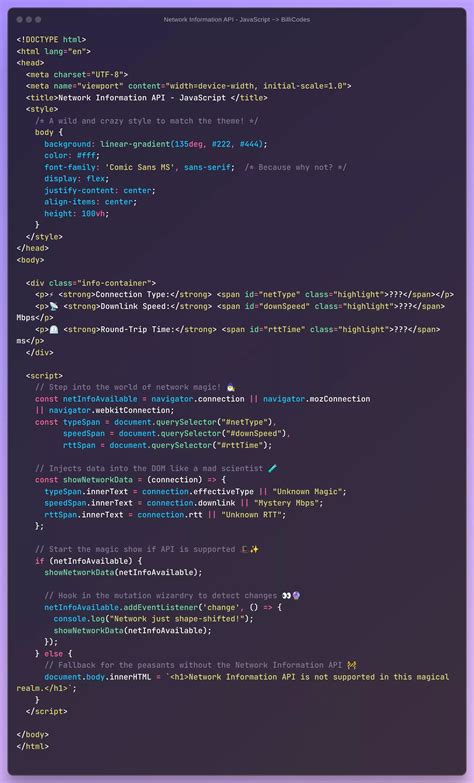 Network Information Api Javascript Check Real Time Tracking • Network