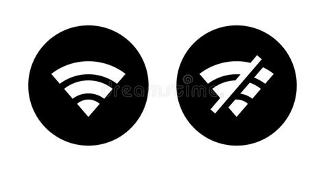 Disconnected Wifi Icon Vector Failure Network Concept Stock Vector