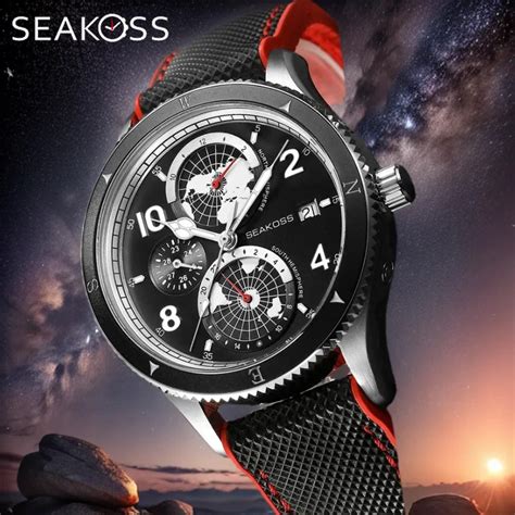 SEAKOSS Reloj De Buceo Para Hombre Pulsera Mec Nica Autom Tica Pantalla De Horas