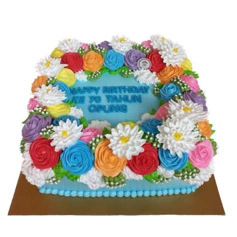 Cake Bunga Bunga Cantik Uk 30×30 Fiona Cake Shop