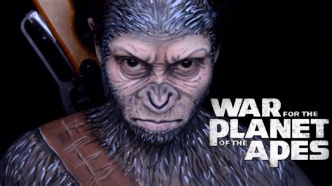 War For The Planet Of The Apes Makeup Tutorial Youtube