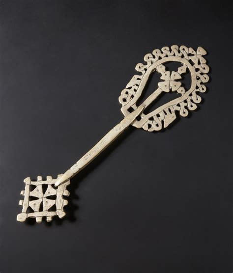 Coptic Cross With Plexiglass Base Silver Metal Signs Of Use Etiopia