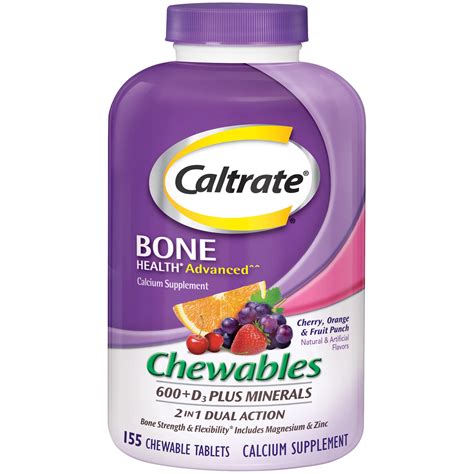 Caltrate 600 D3 Plus Minerals And Calcium Supplement Chewables Shop