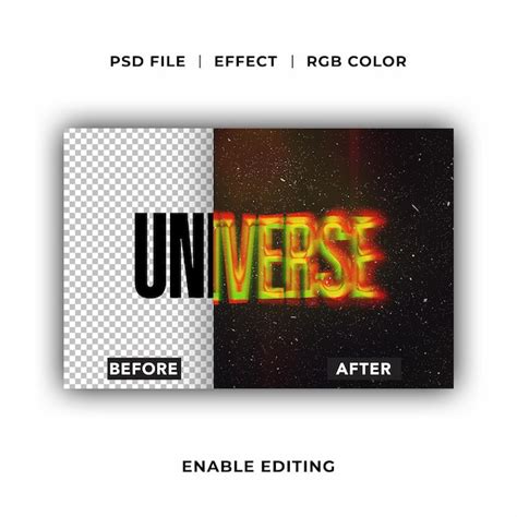 Color Blur Text Effect Premium Psd