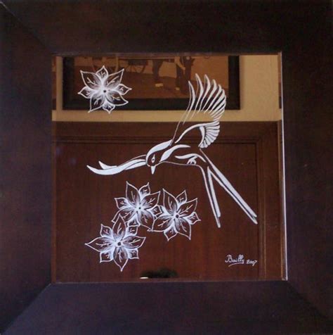 colibri : Bois et vitrail - Patricia Bailly
