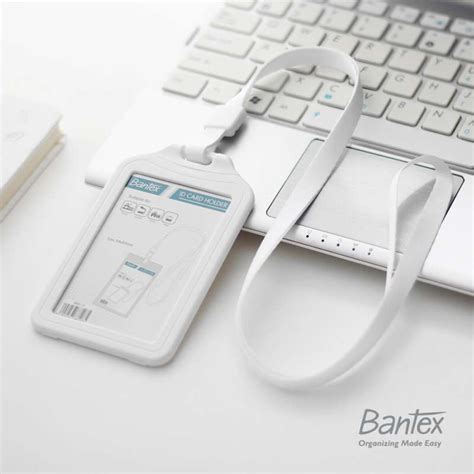 Jual Bantex Dual Side ID Card Holder Lanyard Portrait 2 Pcs 8881
