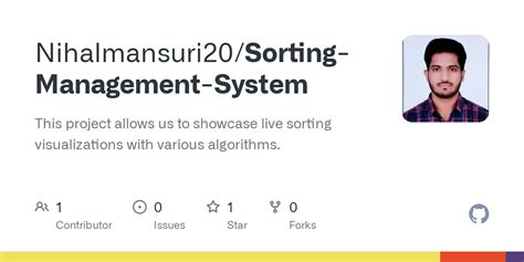 Github Nihalmansuri Sorting Management System This Project Allows