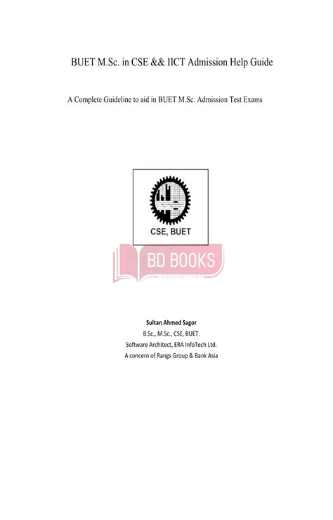 Buet M Sc In Cse And Iict Admission Help Guide Bd Books Online