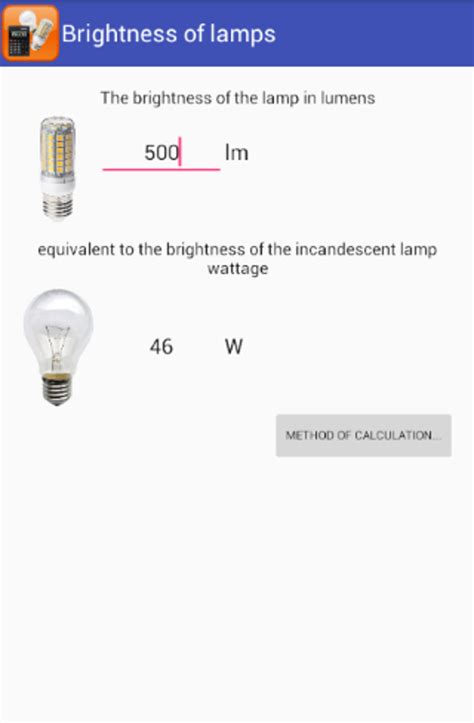 Brightness Of Lamps Lumen Watt Apk For Android Download