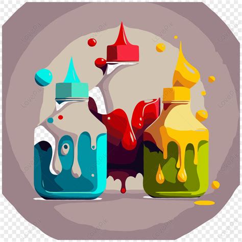 페인트 병클립 아트상표만화 Png 일러스트 무료 다운로드 Lovepik