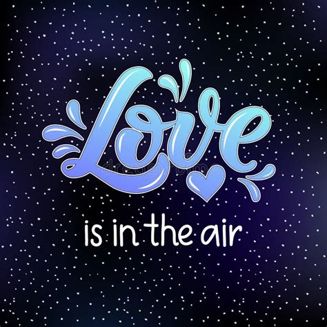 El Amor Est En Las Letras De Aire Stock de ilustración Ilustración
