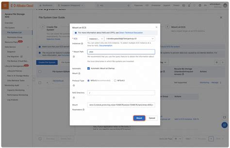 Create A NAS File System Storage And Bind To An ECS Instance Alibaba