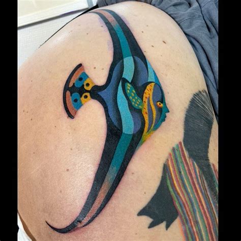 Moorish Idol Tattoo Located On The Shoulder