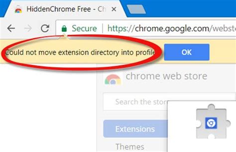 확장 디렉토리를 프로필로 이동할 수 없습니다 Chrome 오류