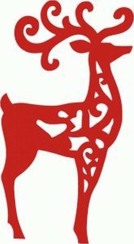 Трафареты оленей на Новый год для вырезания Christmas Stencils Christmas Reindeer Christmas