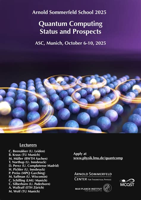 Quantumcomputing Quantumphysics Quantumschool Munich Center For