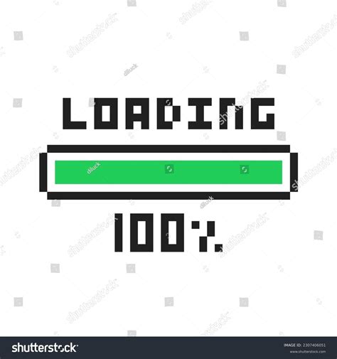 Pixel Art Bit Loading Bar Stock Vector Royalty Free Shutterstock