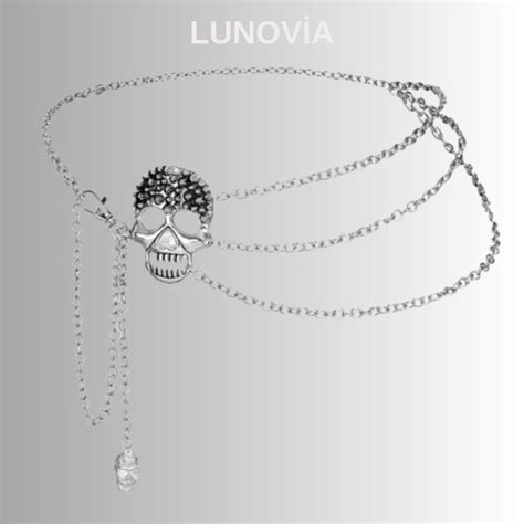 Stainless Steel Skull Chain Belt Layered Punk Body Jewelry Etsy