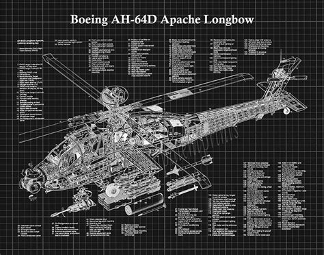 Apache Helicopter Drawing