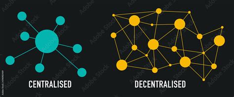 Centralised Vs Decentralised Business Diagram With Icon Template For