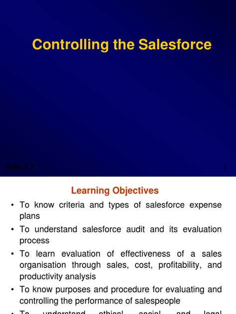 Controlling Salesforce Pdf Sales Performance Appraisal