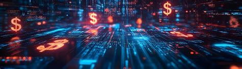 Ai Data Stream And Money Symbols Frame Concept As A Modern Border Frame