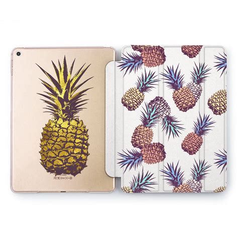 Чехол книжка, обложка для Apple iPad (Ананасы) модели Air 9.7 эпл айпад ...