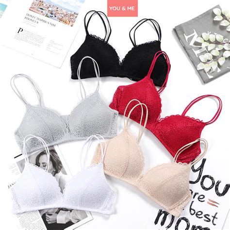 Jual Youandme Bra Wanita Sexy Renda Feminine Tanpa Kawat Shopee