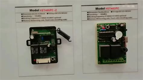 Wireless Remote Control With Receiver Dc12v Learning Code 433mhz Yet402 ...