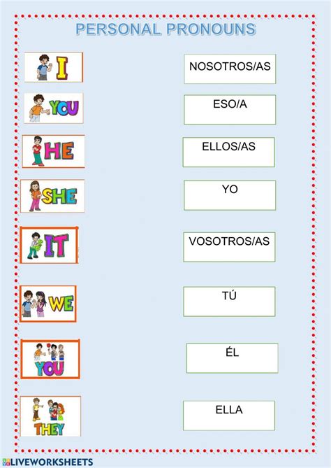 Personal Pronouns Ficha Interactiva Ingles Para Ninos