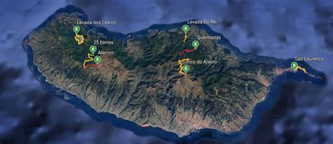 Madeira Hiking Map Hiking Trails In Madeira Ydfqn