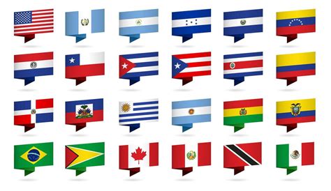 Latam Flags Illustration Collection 66740409 Vector Art At Vecteezy