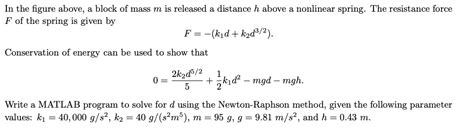 Solved Real Mechanical Systems May Involve The Deflection Of Chegg