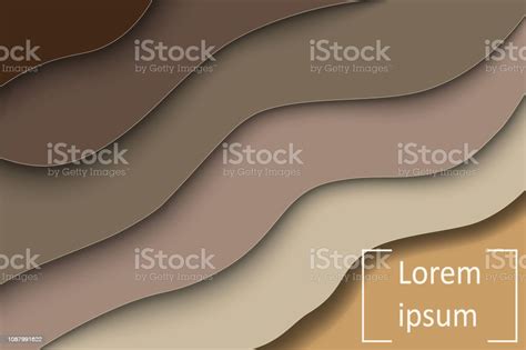 그림자와 함께 다른 수준에 느린 파도의 형태로 석판 몸과 브라운 색상 골 판지에서 조각 갈색에 대한 스톡 벡터 아트 및 기타 이미지 갈색 메이크업 화장품 0명