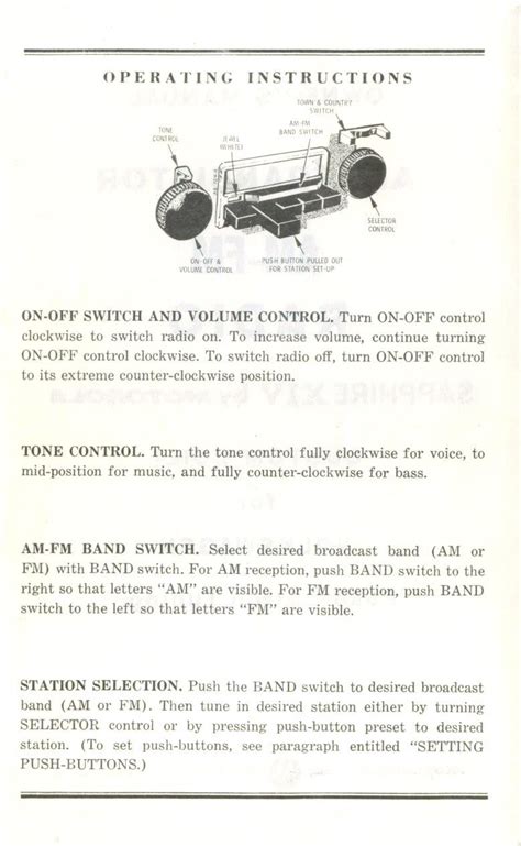 Volkswagen Sapphire Xiv Am Fm Radio Motorola Schema Electrica Si Manualul De Utilizare
