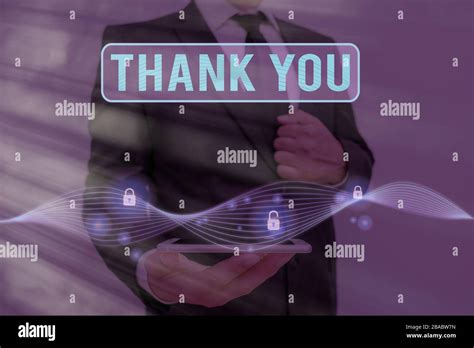 Writing Note Showing Thank You Business Concept For A Polite