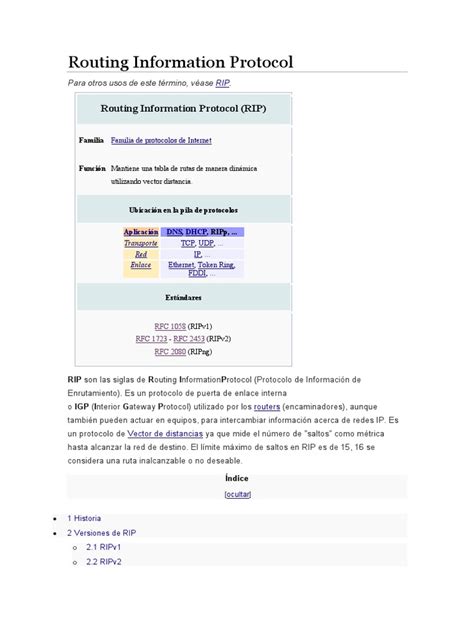 Routing Information Protocol Rip Pdf Electrónica Red De Computadoras