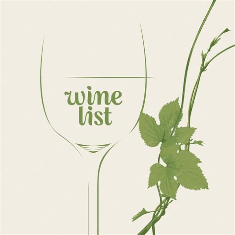 Premium Vector Cover For Wine List Menu