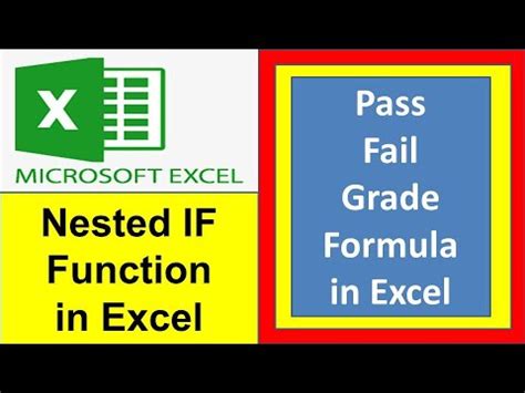 Pass Fail Grade Formula In Excel If Nested If In Excel Excelfansonly YouTube